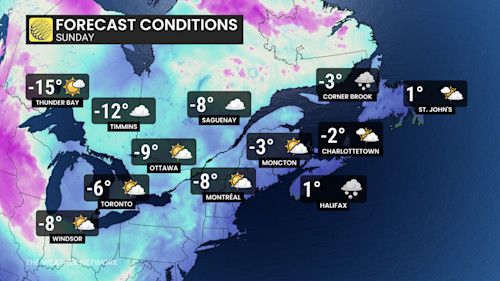 Extreme cold on the move after Canada notches -50C reading - The ...