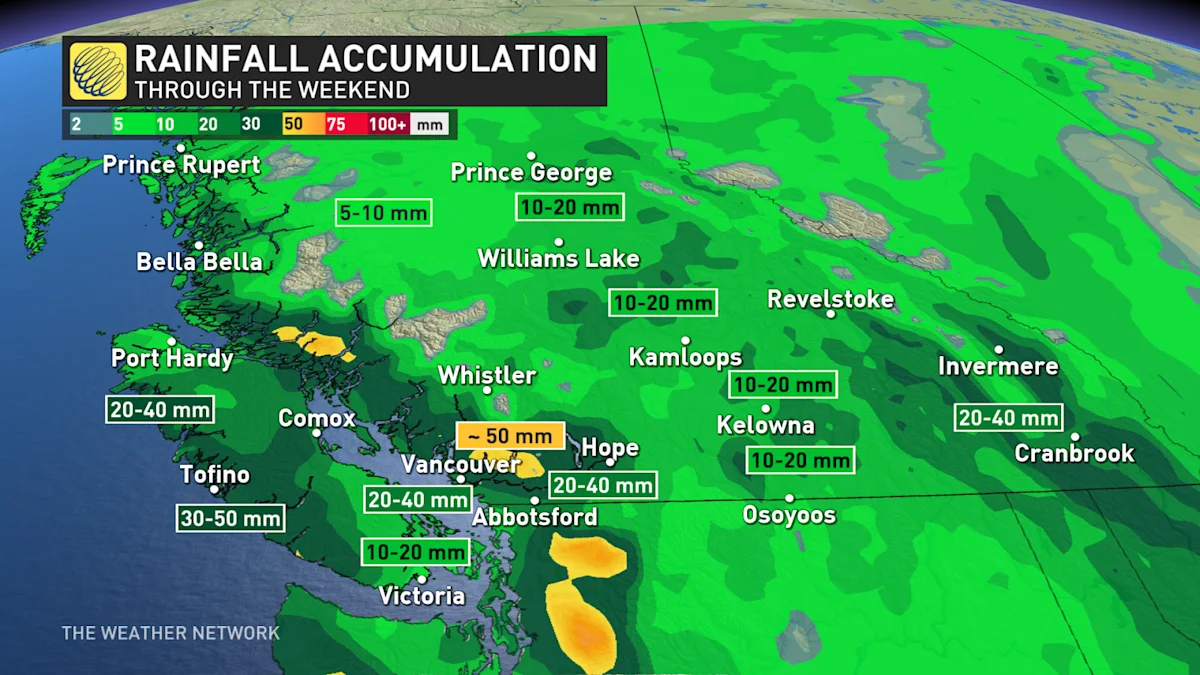 B.C. to catch a break as rain, snow arrive this weekend - The Weather ...
