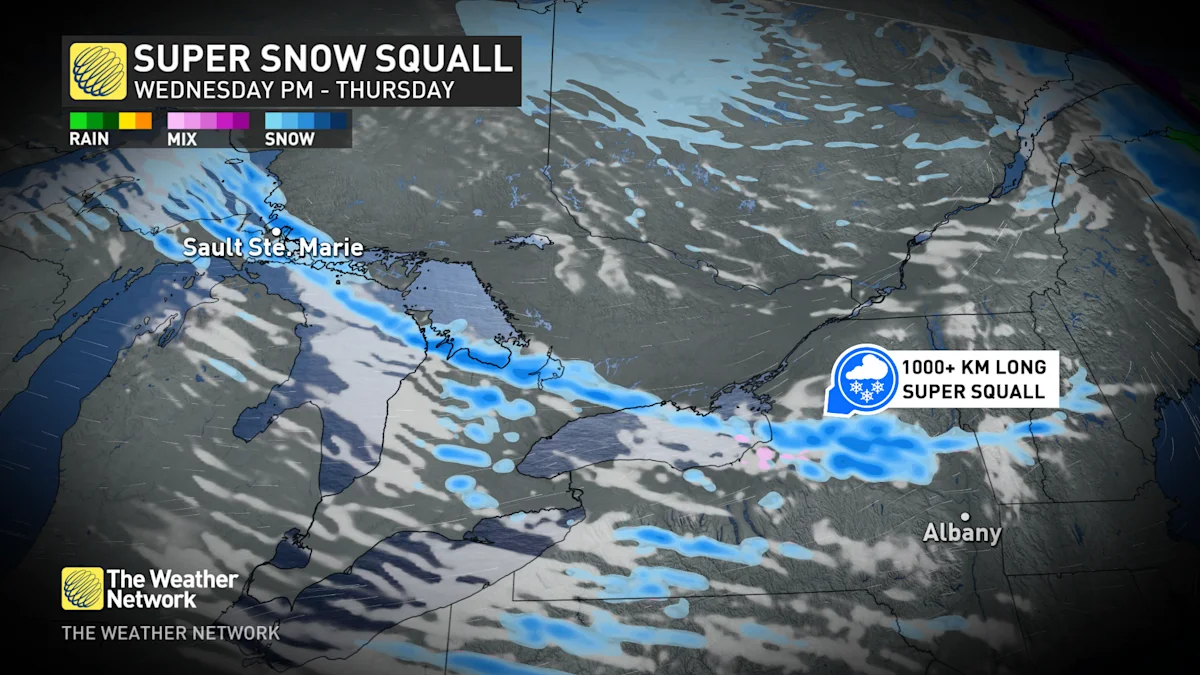 Epic temperature plunge, snow squalls in Ontario to follow winter ...