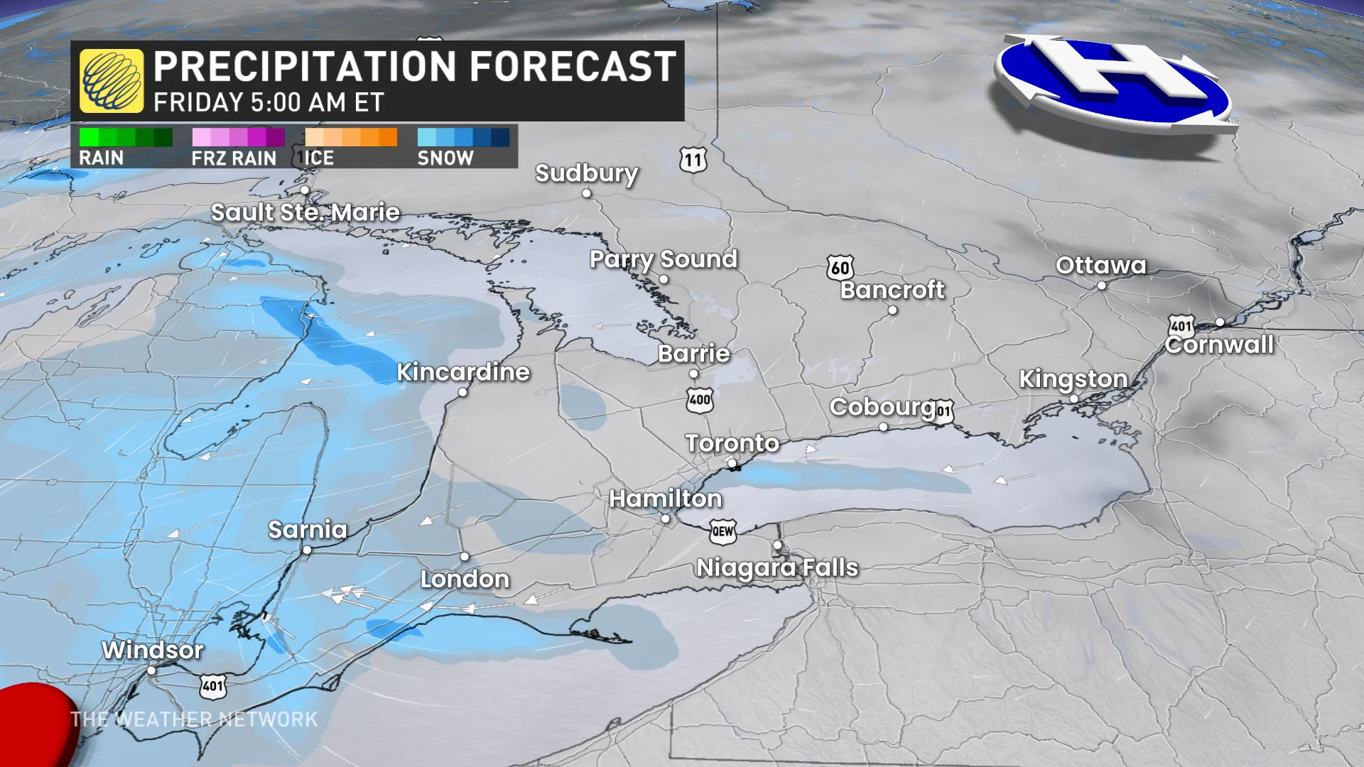 Widespread snow heading to southern Ontario for early Friday - The ...