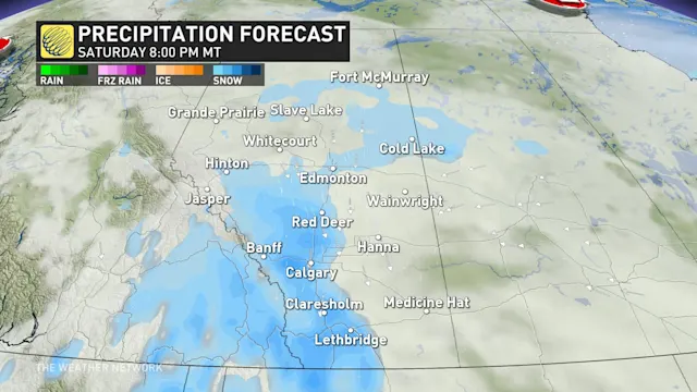 Slick roads possible in Alberta as snow continues Saturday evening ...