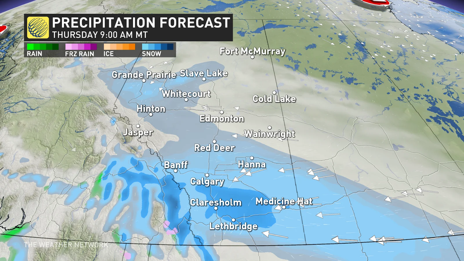 Alberta spring is off to a wintry start, with 30 cm of snow possible ...