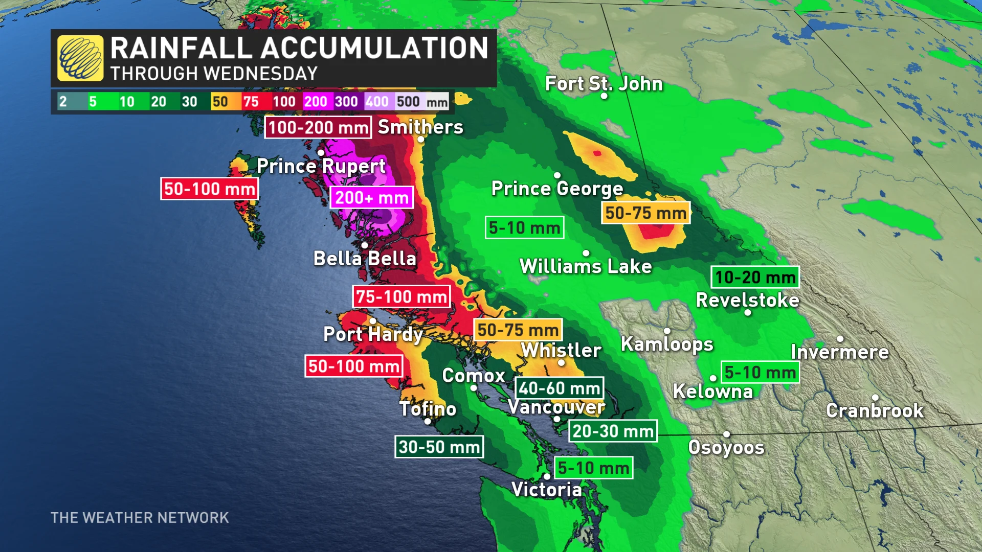 Potential for 300 mm of rain, flooding in parts of B.C. amid ...