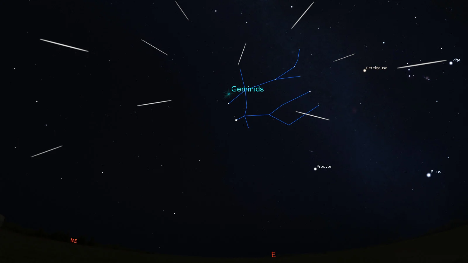 Look up! The Geminid meteor shower lights up the sky tonight - The ...