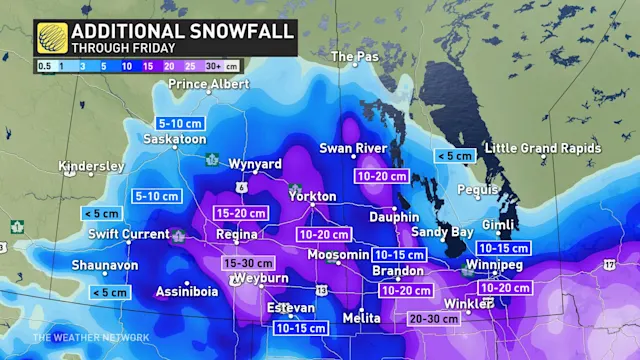 Treacherous snowstorm makes travel impossible on parts of the Prairies ...