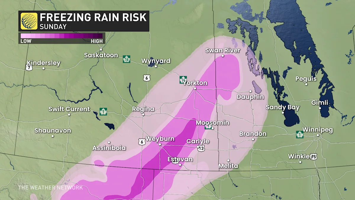 Freezing rain, snow to impact the eastern Prairies, northwestern ...