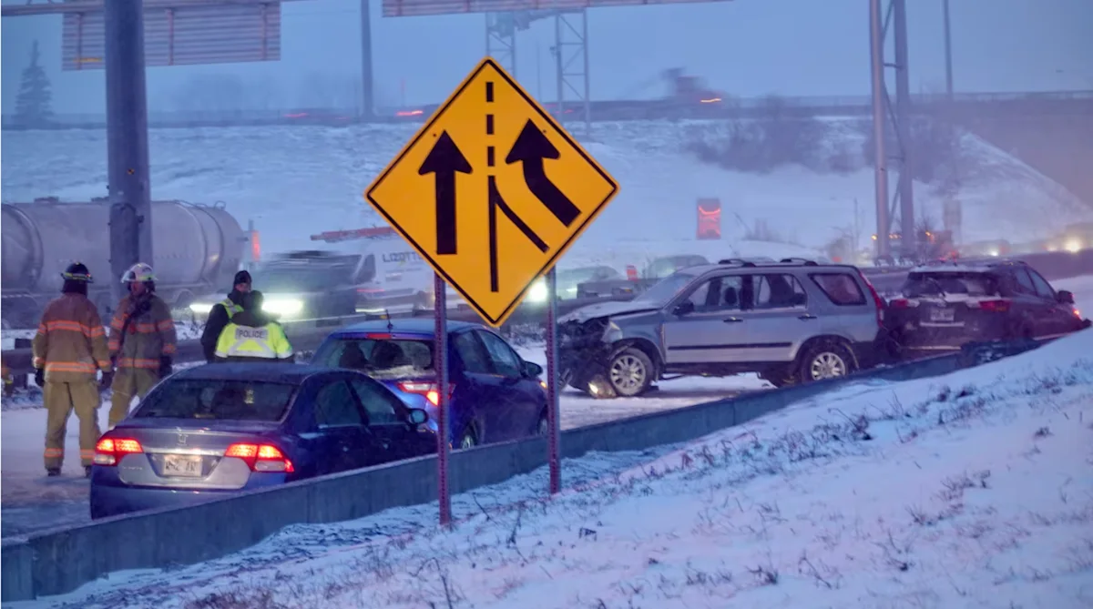 Winter storm forces REM closure, wreaks havoc on roads around Montreal ...