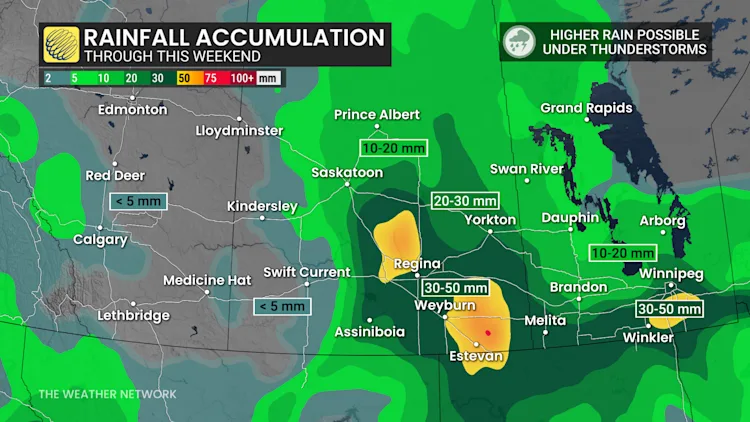 Flood risk on the Prairies as heavy storms linger into Saturday - The ...