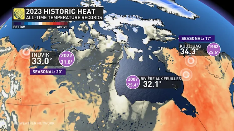 Earth, Canada's North shatter temperature records as heat skyrockets ...