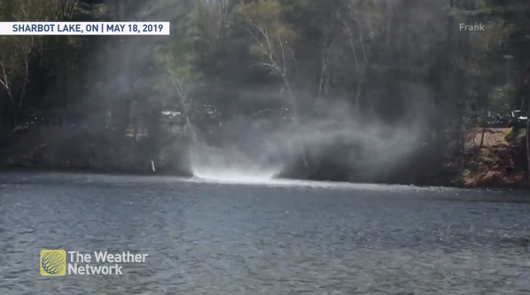 'Water-devil' spins wildly over lake, captured on video - The Weather ...