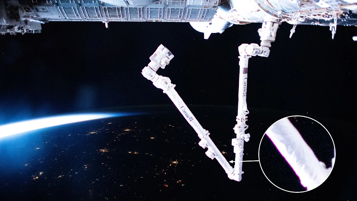 Space debris impact damages Canadarm2 on the International Space ...
