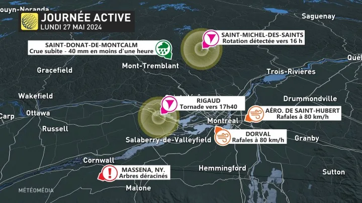 Tornade au Québec. : les images sont impressionnantes - MétéoMédia
