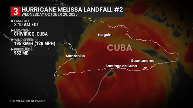 Melissa made landfall in Cuba as a Category 3 hurricane - The Weather ...