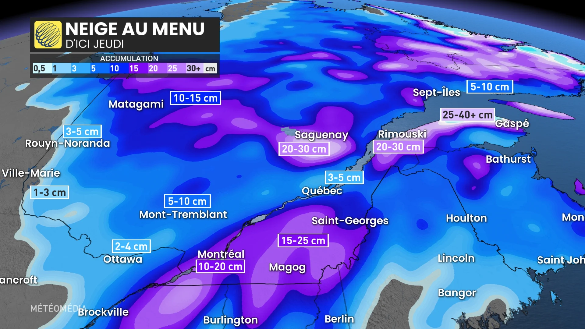 Jusqu'à 40 cm de neige : une semaine typiquement hivernale - MétéoMédia