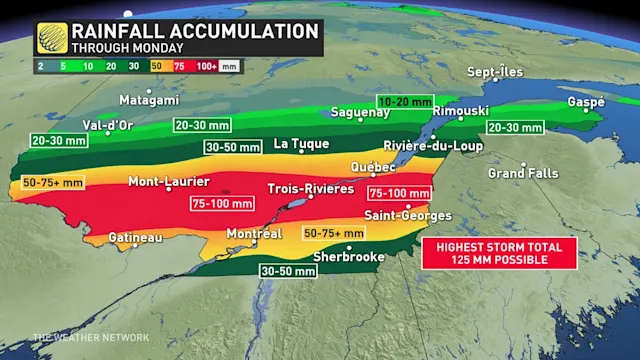 Heavy rain continues overnight for already-soaked southern Quebec - The ...