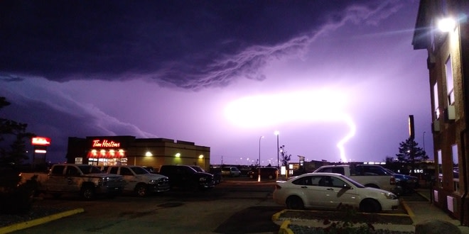 The Weather Network - "Intense" lightning storm wakes up Alberta ...