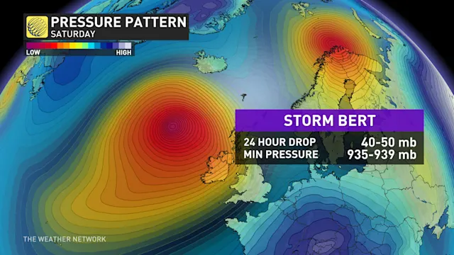 Europe's weekend bomb cyclone to rival B.C.’s intense storms - The ...