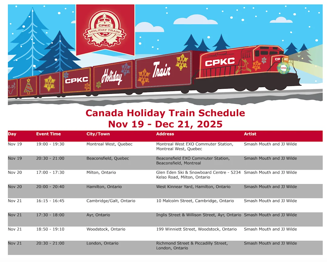 The CPKC Holiday Train tour starts Wednesday! Here's how it rolls in ...