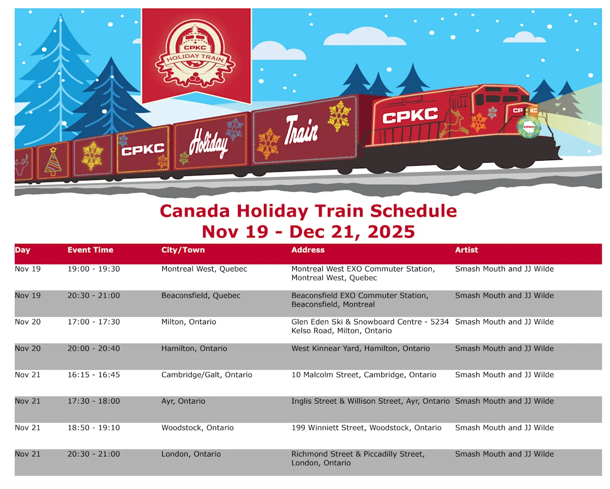 The CPKC Holiday Train tour starts Wednesday! Here's how it rolls in ...