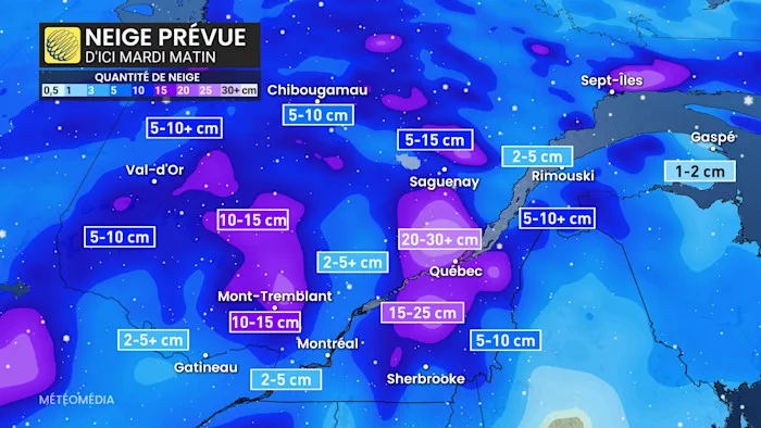Lundi : forte neige et conditions de blizzard au Québec - MétéoMédia