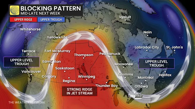 This blocking pattern may deliver Canada its hottest reading of 2026 ...