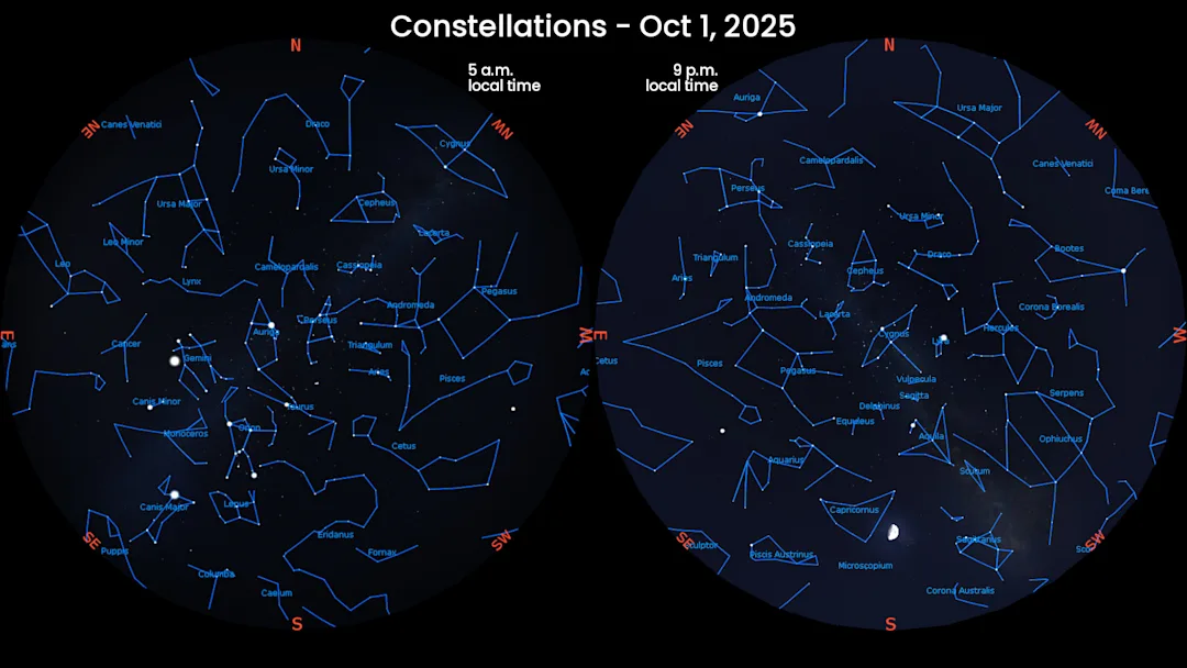 Meteor showers and the Harvest Moon light up our October night skies ...
