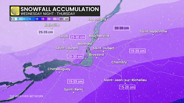 Potent winter storm targets Quebec with 20-35 cm of snow, dangerous ...