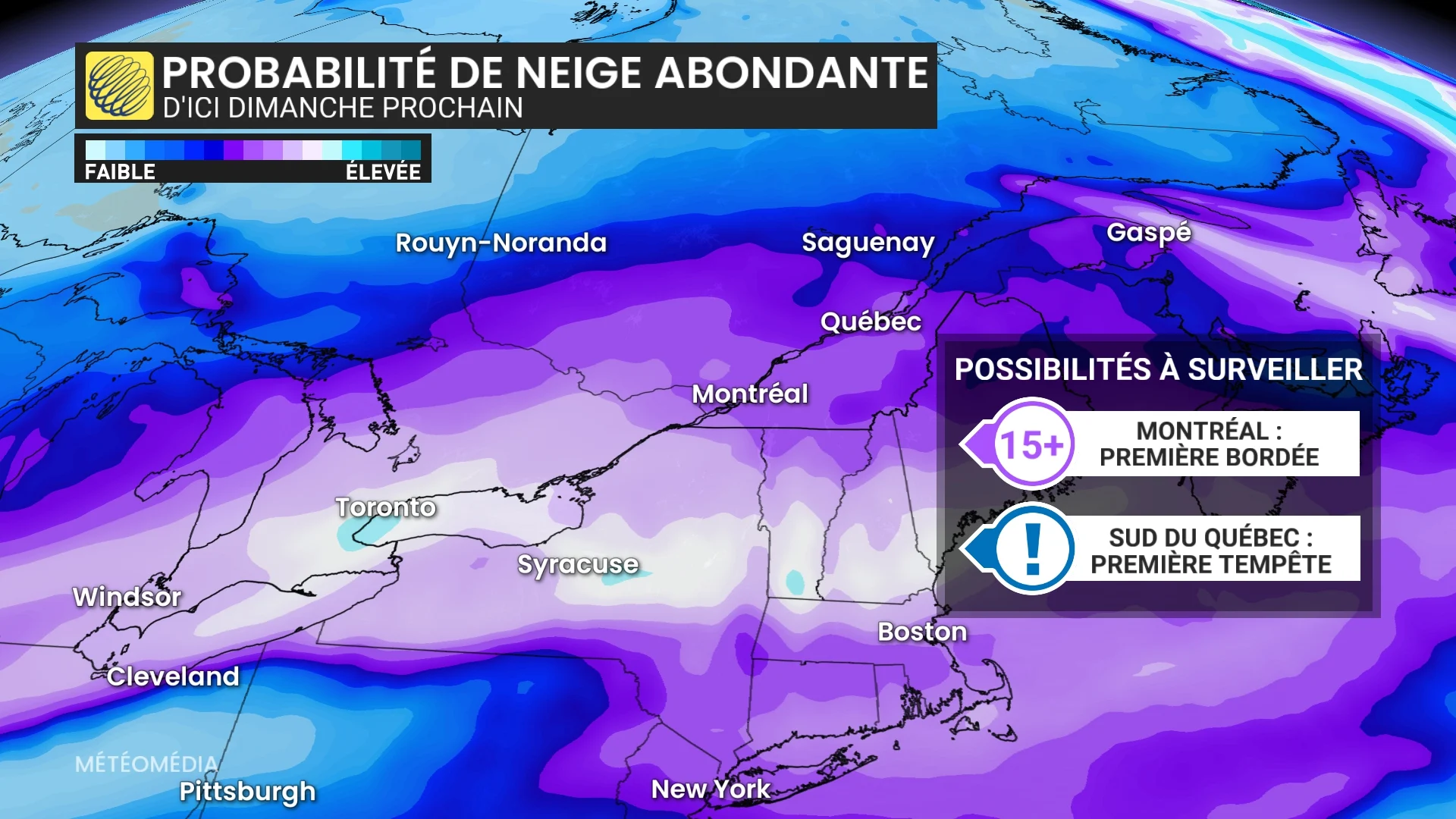 Tempête au Québec : Montréal dans la mire d'un système majeur - MétéoMédia