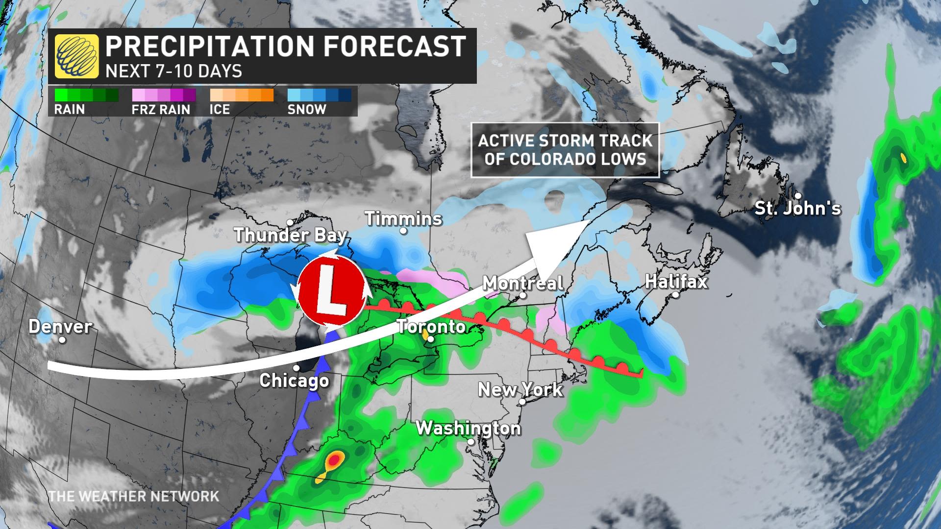 A cavalcade of Colorado lows can send Canada’s forecast into upheaval ...