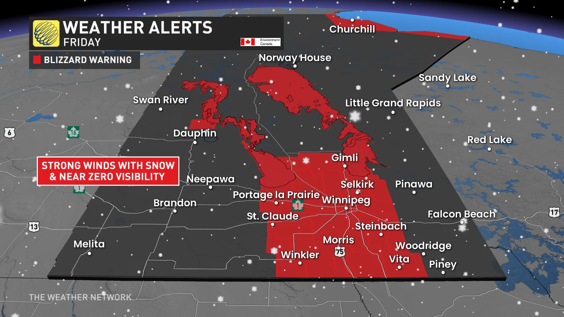 Blizzard warnings issued in Manitoba as high winds, snow arrive - The ...