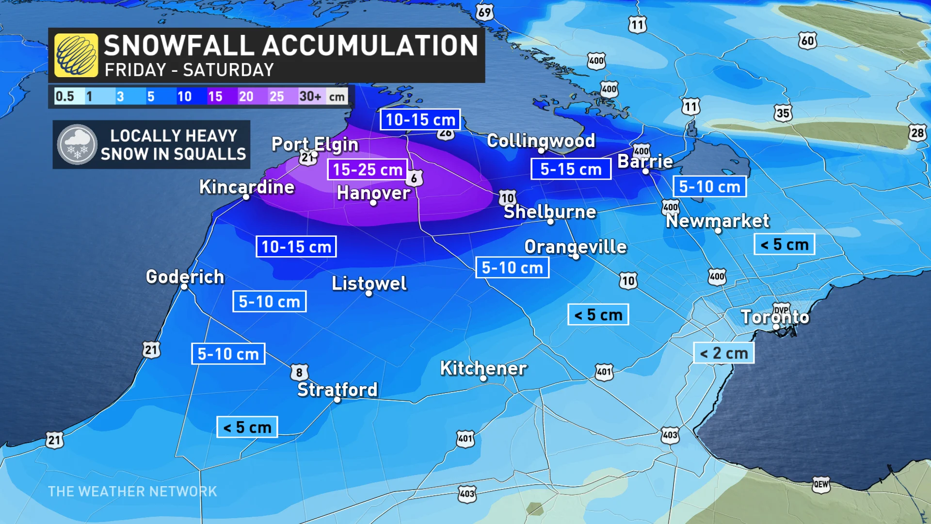 Gusty Ontario snow squalls may make for tough long-weekend travel - The ...
