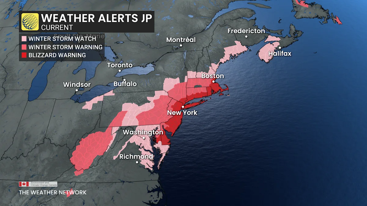 Massive winter storm alerts span more than 1,700 km across U.S., Canada ...