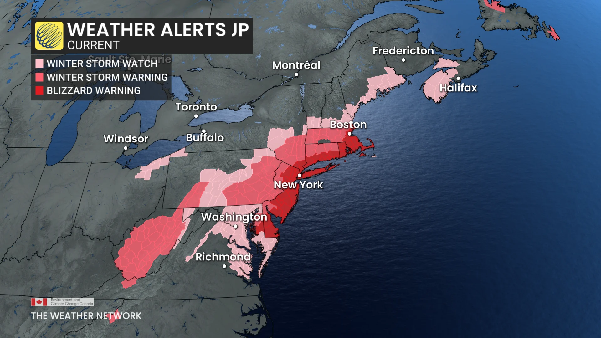 Massive winter storm alerts span more than 1,700 km across U.S., Canada ...